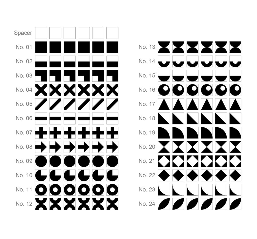 Geometric Shapes Mix – Wood type | Wood Type Customs